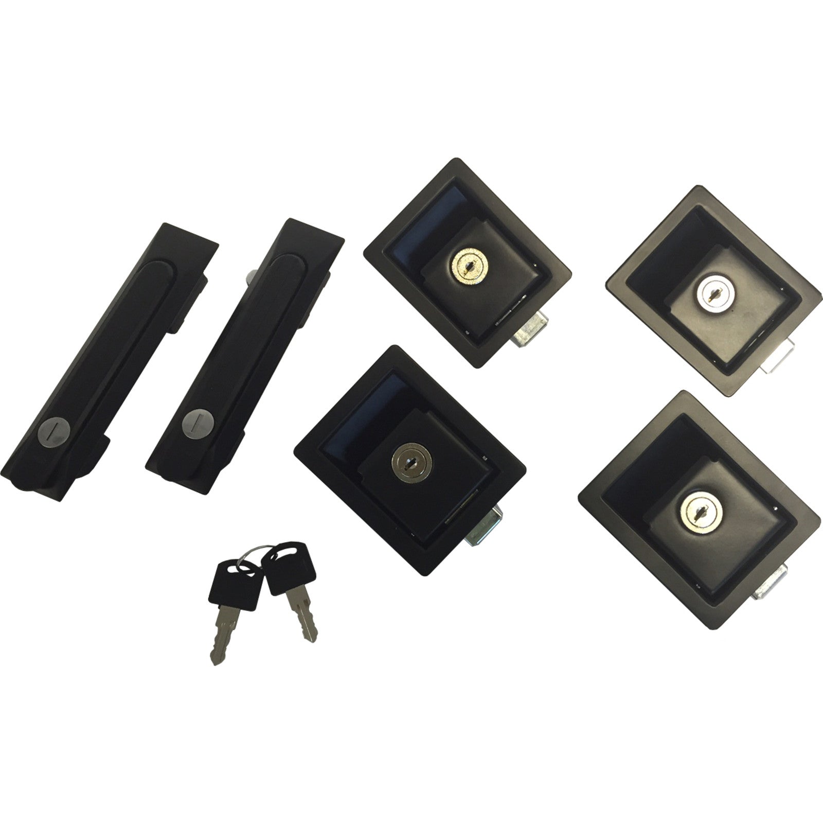 Unique Lock Set (2 Handles and 4 Side Panel Locks) For Server Racks