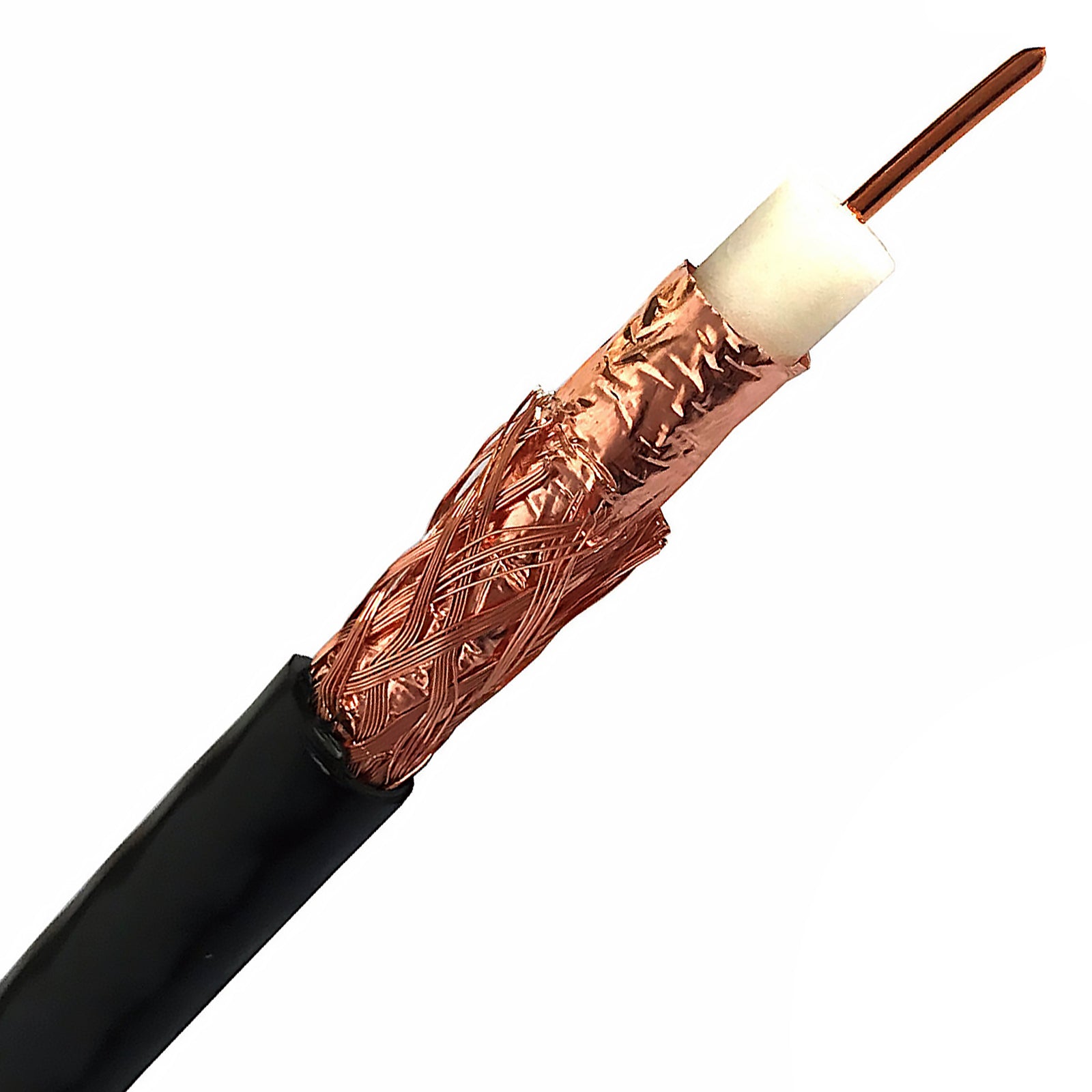 Black 75 Ohm Class A+ Screening CAI Certified Digital Coaxial Cable Eu