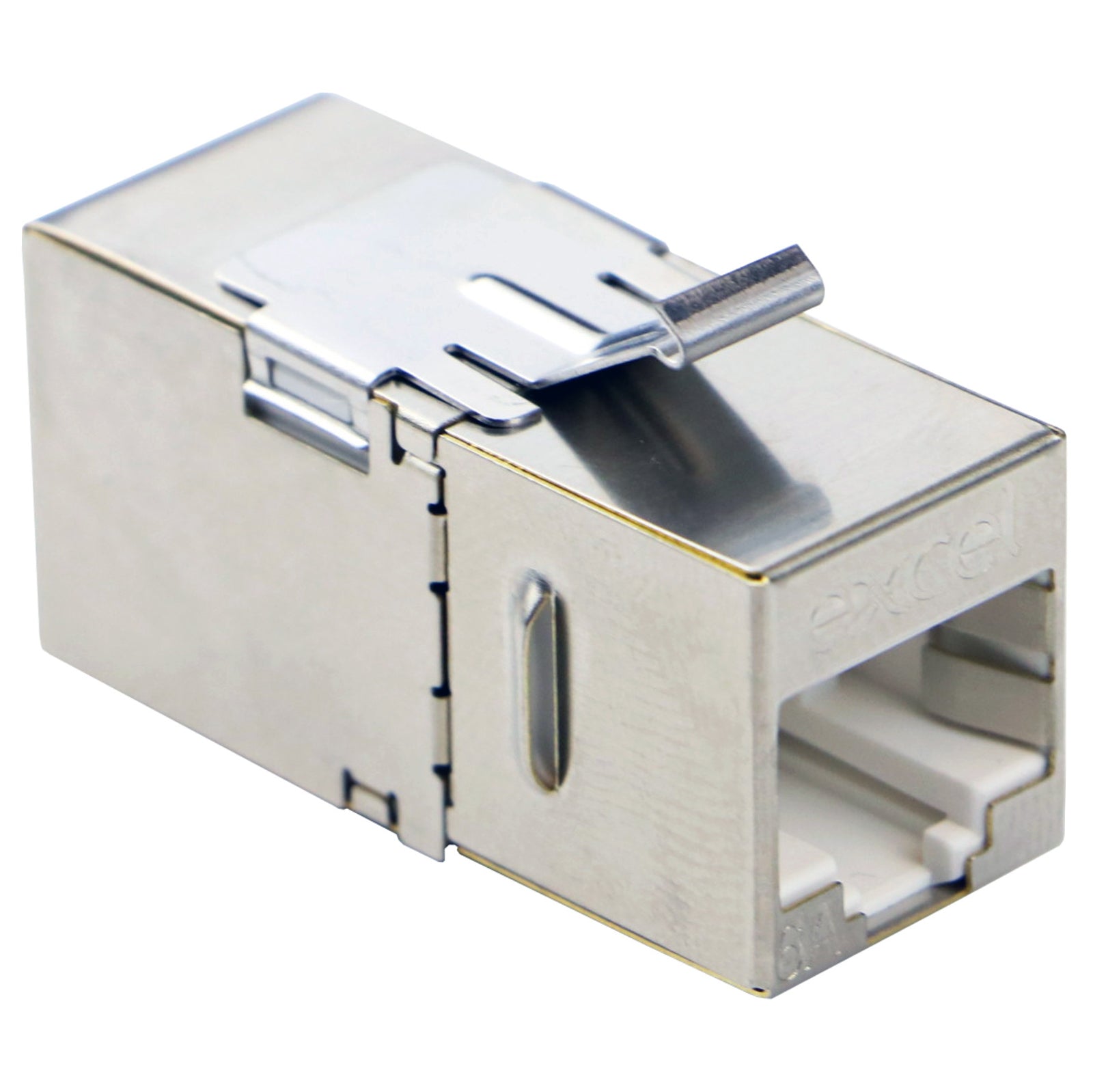 Excel Cat6a FTP 180 Degree Keystone Through Coupler - Cable Intelligence