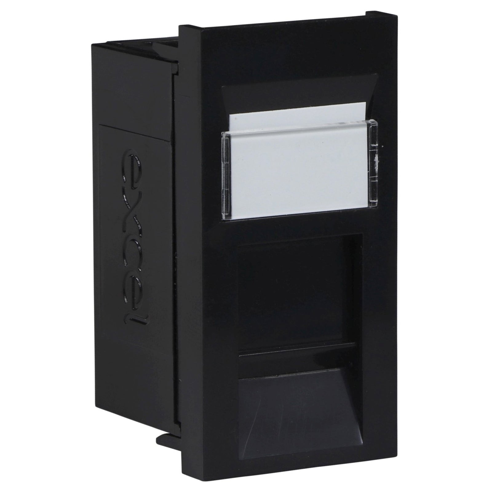 Excel Cat6 UTP RJ45 Euro Module Black (100-298)