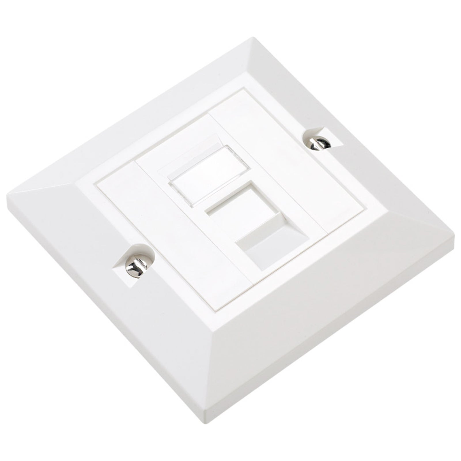 Excel Cat6 1 x UTP RJ45 Euro Module With Faceplate White (100-434)