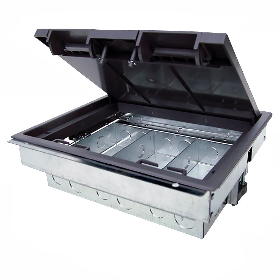 3 Way Compact Floor Box - Cable Intelligence